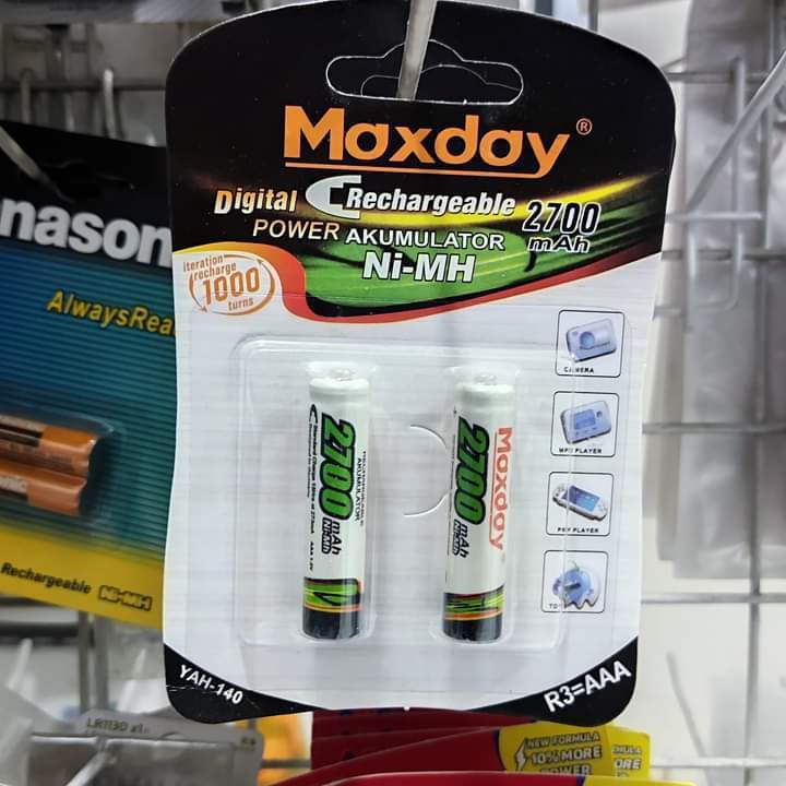 Batu Battery baterai A3 AAA Maxday 2700mAh Rechargeable Cas isi 2 ...