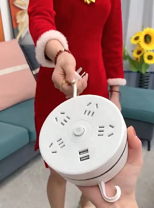 Smart Anti round socket outlet home USB plug Circle board creative ...