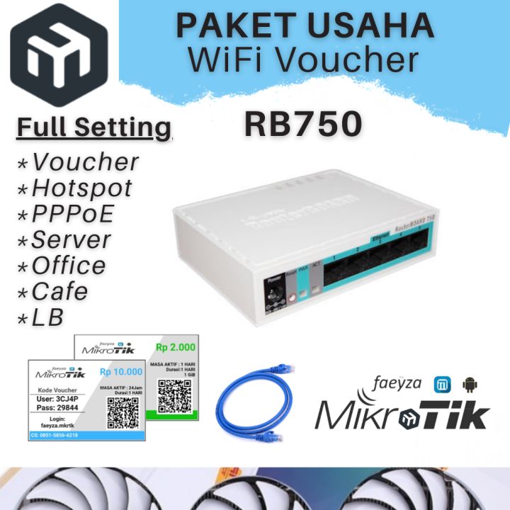 Mikrotik Rb750 Full Setting Voucher Hotspot Pppoe Server Rt Rw Net