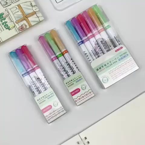 Indo - Pena Garis Warna Bermotif / Spidol Garis Aesthetic / Roll Line ...