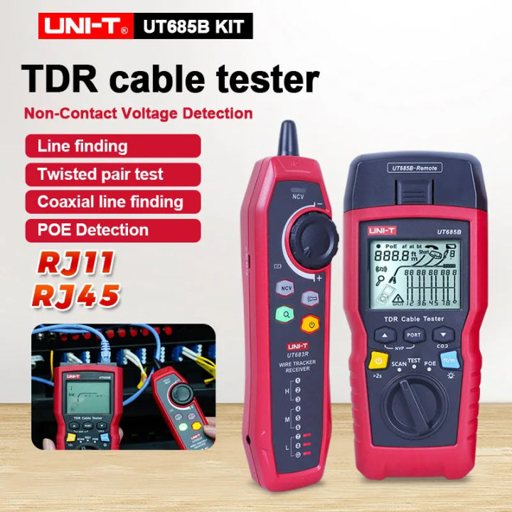 UN-T UT685B KIT Handeld TDR Cable Tester POE Function Wire Tracking ...