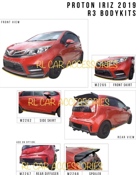 Proton Iriz 2019 2020 2021 R3 OEM bodykit body kit front side rear ...