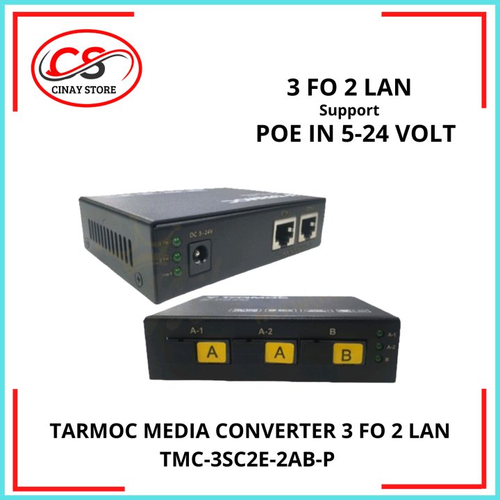 Tarmoc TMC-3SC2E-2AB-P Media Converter Ethernet Fiber Switch FO 3 SC 2 LAN | Lazada Indonesia
