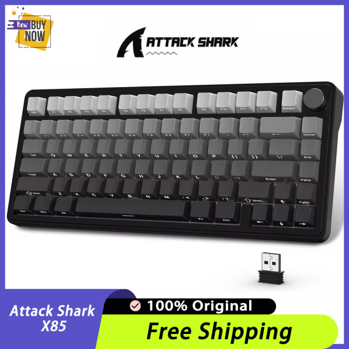 Attack Shark X85 Tri-mode 75% Mechanical Keyboard Hot Swappable Gasket ...