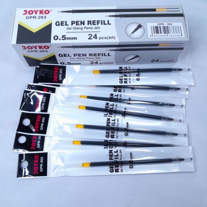 Isi Ulang Pulpen Jel Joyko GPR-263 0.5mm Reffil Gel Pen 1 Box 24 Pcs ...