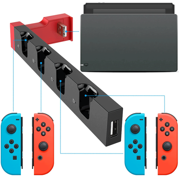 For Nintendo Switch Joy Con Controller Charger Dock Stand Station Holder Switch NS Joy-Con Game ...