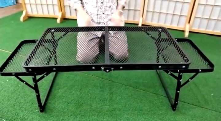 Outdoor Mesh Table Collapsible liftable With storage bag Aluminum ...