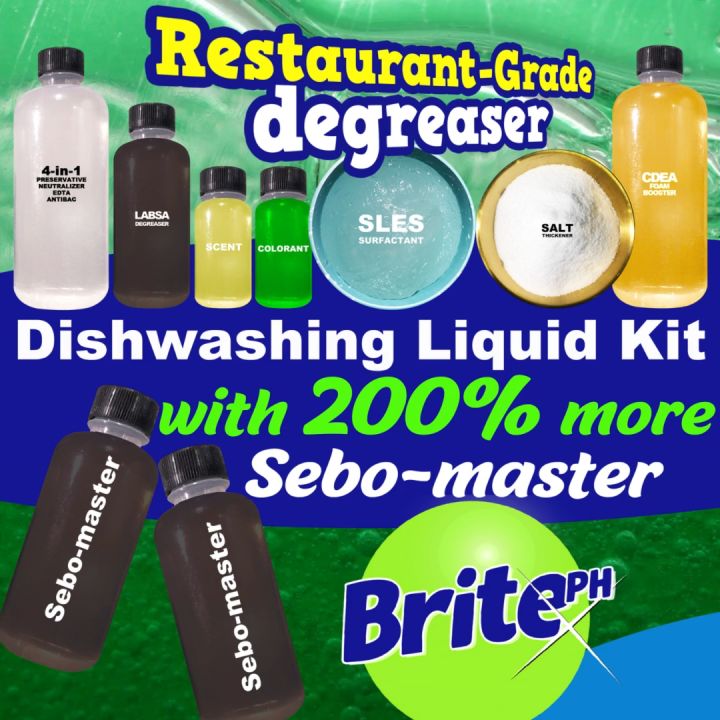 Dishwashing Liquid Kit DIY w/ 200% more Sebo Master degreaser | Lazada PH