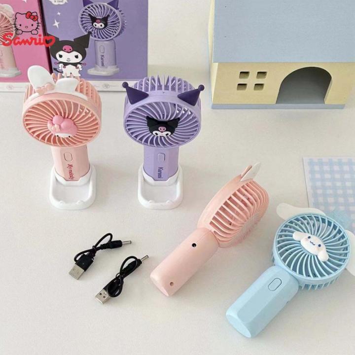 Sanrio Sweet Mini Fan Cartoon Cinnamoroll Hello Kitty Kuromi Melody ...