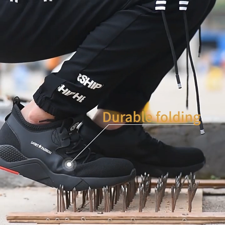 Safety Shoes Steel Toe Cap Men Anti-Smash Anti-Puncture Lightweight ...
