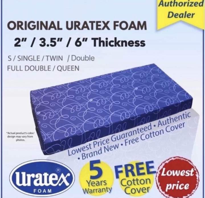 Uratex Straight Foam with Cover 2 inches thick 100% ORIGINAL | Lazada PH