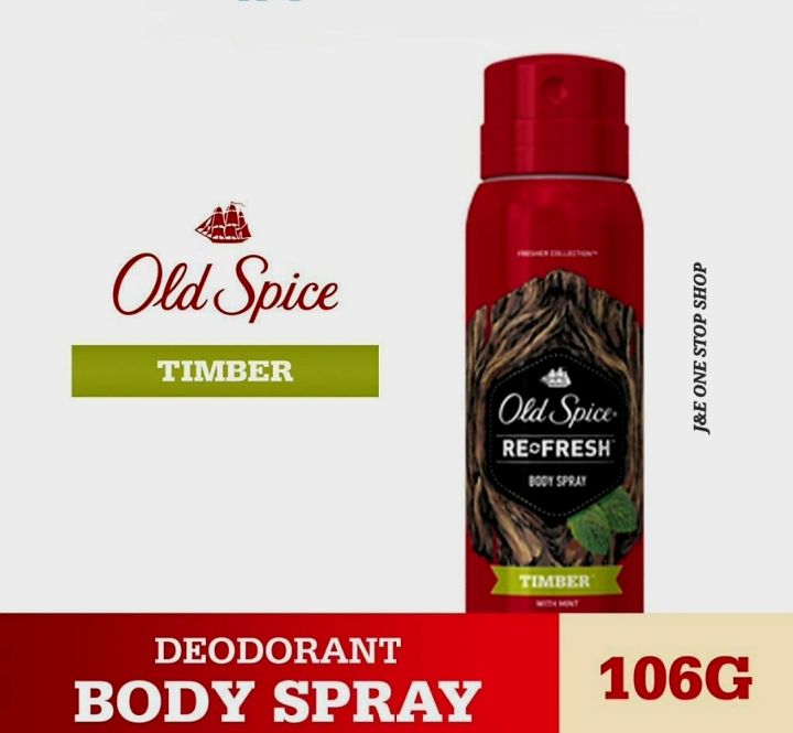 Old Spice Timber with Mint Body Spray, 106g | Lazada PH