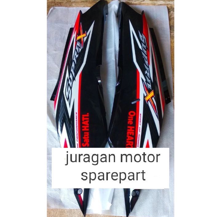 cover body Supra X 125 fi plus list striping lengkap | Lazada Indonesia