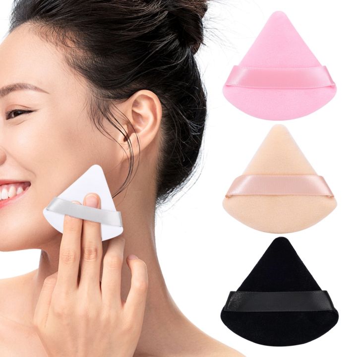 MELEDE Triangle Velvet Powder Puff Make Up Sponges/Wet and Dry Use ...
