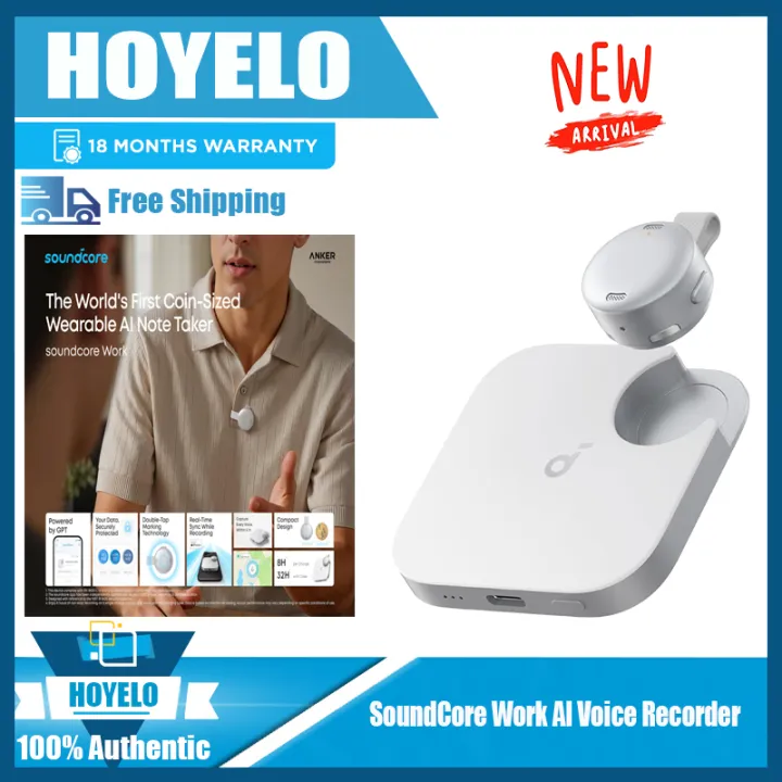 Soundcore Work by Anker, Portable Al Voice Recorder, AI Note Taker, Al ...