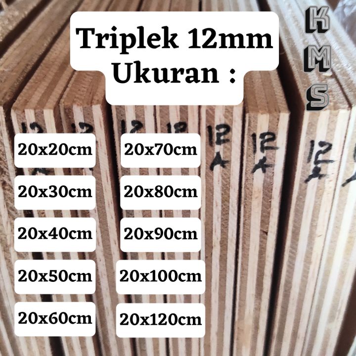 TRIPLEK 12MM MERANTI// LEBAR 20CM// UKURAN LENGKAP// CUSTOM UKURAN GRATIS BIAYA POTONG | Lazada ...