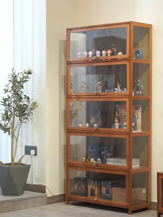 Bamboo Display Cabinet LEGO 3/4/5Layers 3 Sided Transparent Acrylic ...