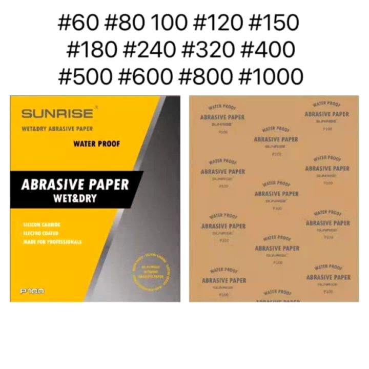 Sunrise Wet and Dry Sand Paper Sandpaper Papel De Liha 150 180 240 320 ...