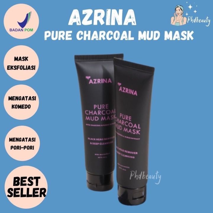 SIAP KIRIM AGEN RESMI AZRINA PURE CHARCOAL MUD MASK MASKER PENGHILANG KOMEDO AZRINA SKINCARE MASKER CHARCOAL AZRINA AZRINA MASK Lazada Indonesia