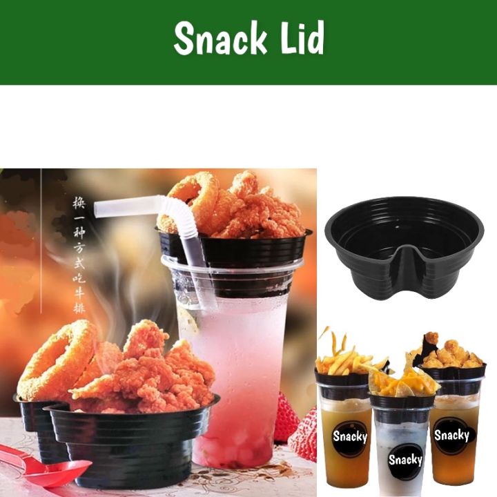 Snack Lids For Cups (100pcs) Can Fit To 95mm and 90mm Cups | Lazada PH