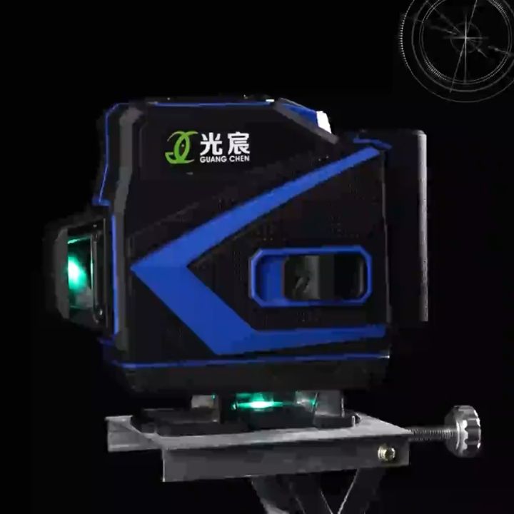 HL 8 12 Lines 3D green light laser level digital level auto leveling 360° rotation LED display ...