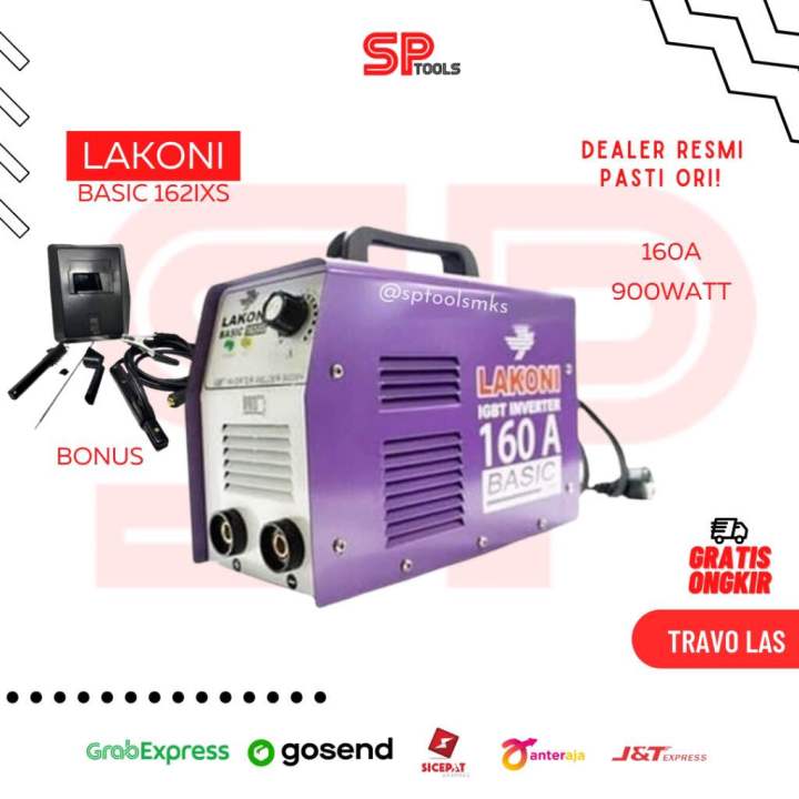 MESIN TRAVO LAS / TRAFO LAS INVERTER BASIC LAKONI 162IXS 900W 160A ...