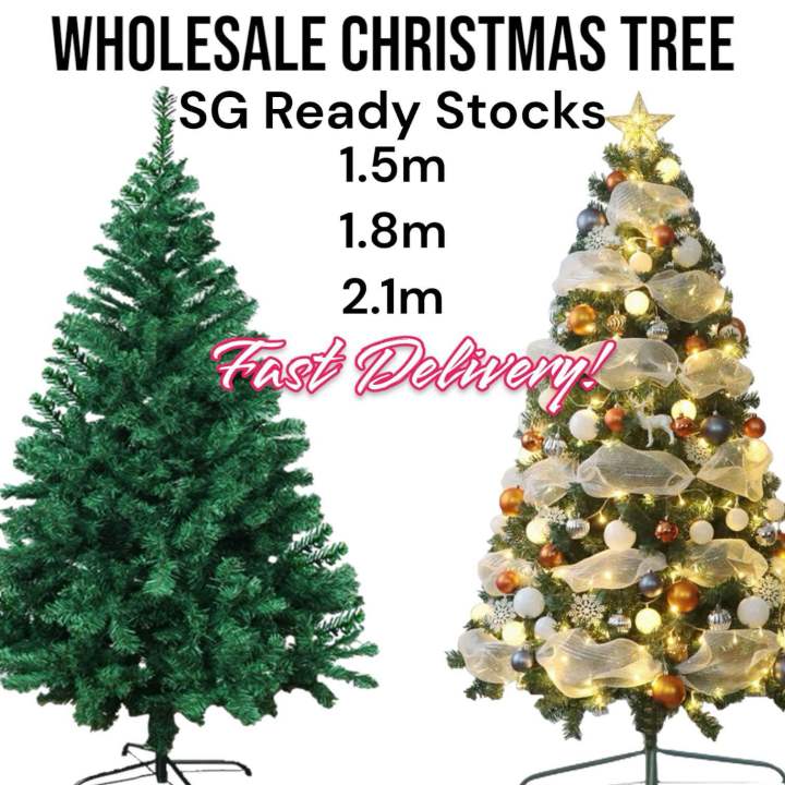 🇸🇬 Premium Christmas Tree 2.1m and 1.5m 1.8m Cheapest Decoration home ...