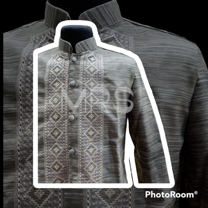 Ethnic Design Gray Coat Barong for men | Lazada PH