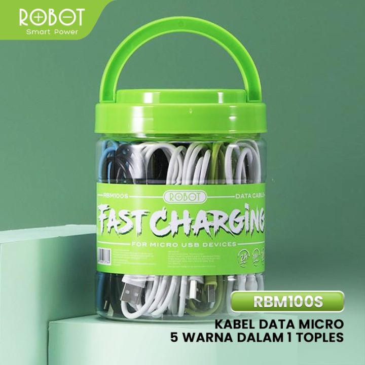 KABEL ROBOT RBM100S for Android Micro USB Kuwat tahan lama | Lazada ...