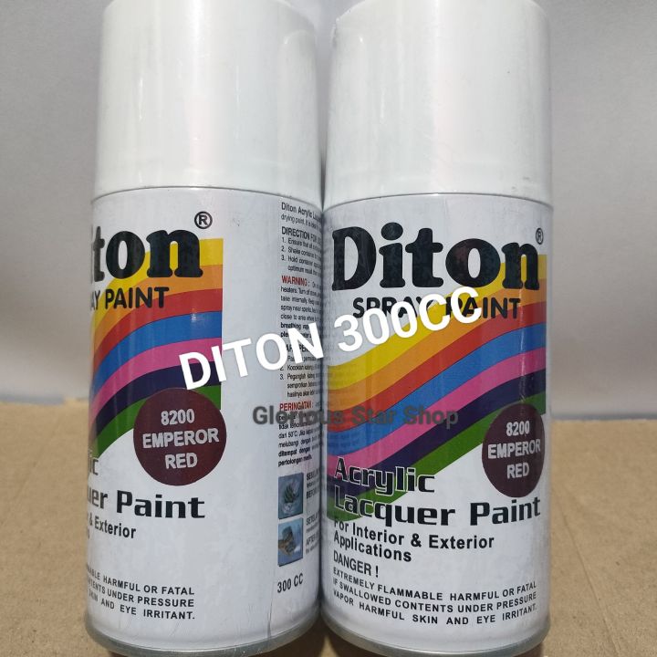Pilok Cat Semprot Diton Emperor Red 8200 Merah Hati Gelap Metalik Cat ...