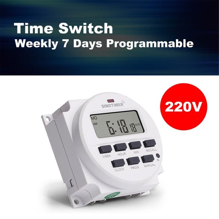 Sinotimer 12v Weekly 7 Days Programmable Digital Time Switch Relay
