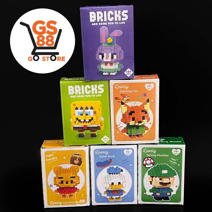 LEGO BRICK MINI / Block Kartun Toy Brick Karakter Kartun Mini Block ...
