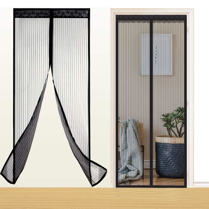 Reinforced Magnetic Screen Door Curtain Net Anti Insect Mesh Fly Screen ...