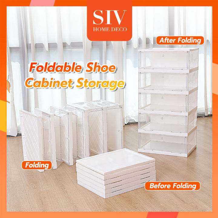 【installation Free】uliance Foldable Shoe Rack Folding Shoe Cabinet Shoe