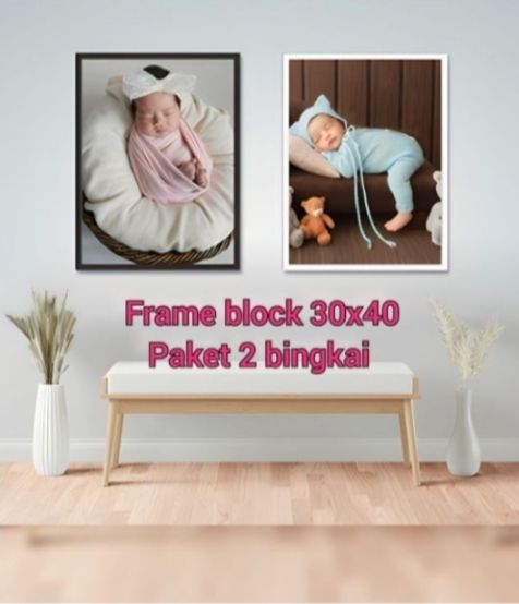 FRAME BLOCK / CETAK FOTO PLUS BINGKAI UKURAN 40X30 | Lazada Indonesia