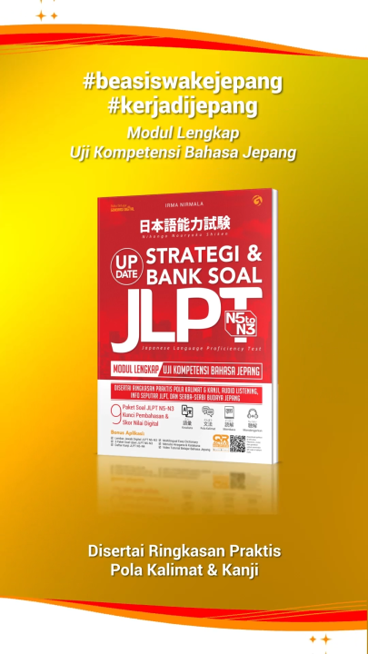 Buku Update Strategi & Bank Soal JLPT N5–N3 | Modul lengkap persiapan ...