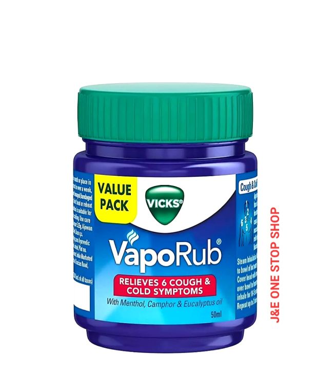 VICKS Vaporub Camphor, Menthol, Eucalyptus Oil 50g/100g/10g | Lazada PH