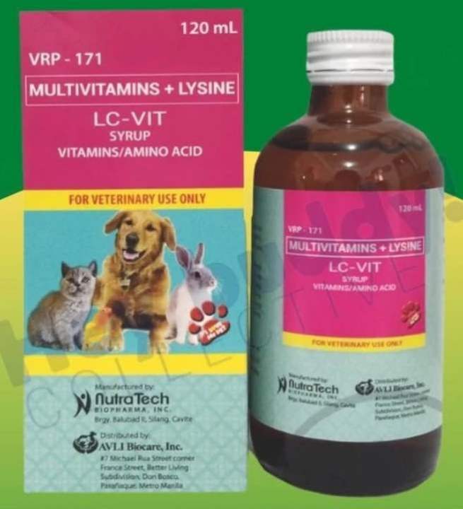 LC Vit (120ml)Multi-vitamins Syrup, 120 ml Pet Multivitamins Cat Dog ...