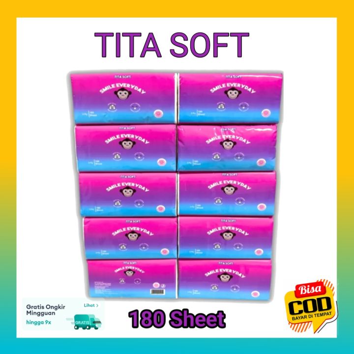 Tisu Tissue TITA SOFT Tisu Wajah 180 Sheet 2 Ply Murah Promo | Lazada ...