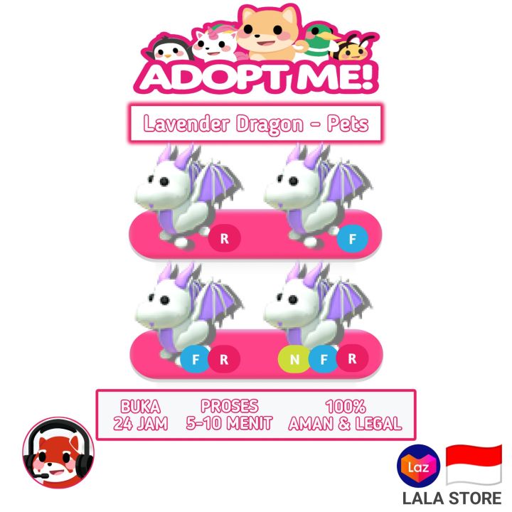 Adopt Me - Lavender Dragon - Roblox | Lazada Indonesia