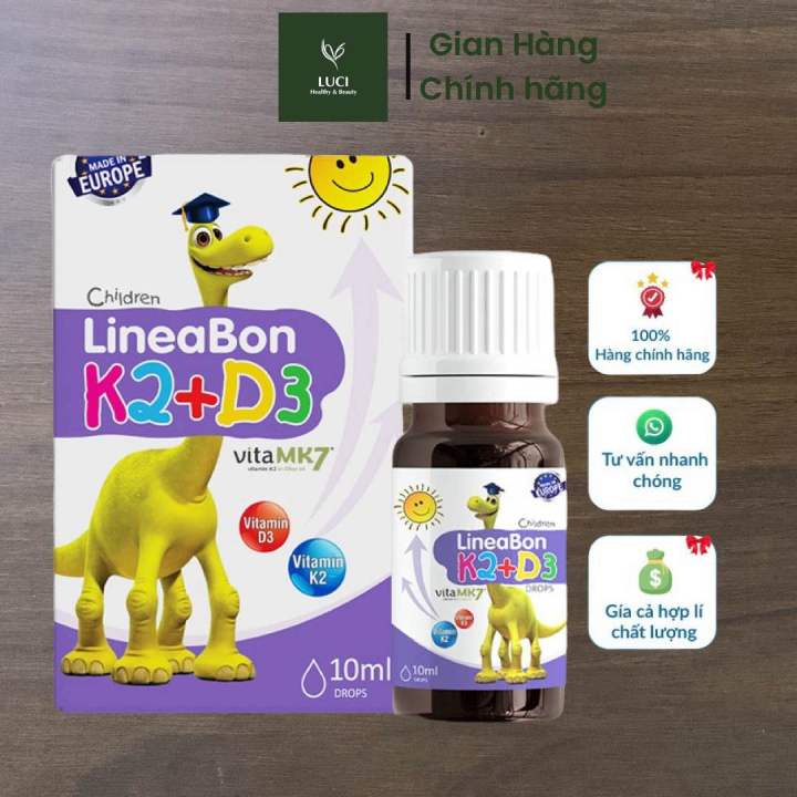 LineaBon vitamin D3 K2 10ml - Vitamin tăng chiều cao cho bé chính hãng ...