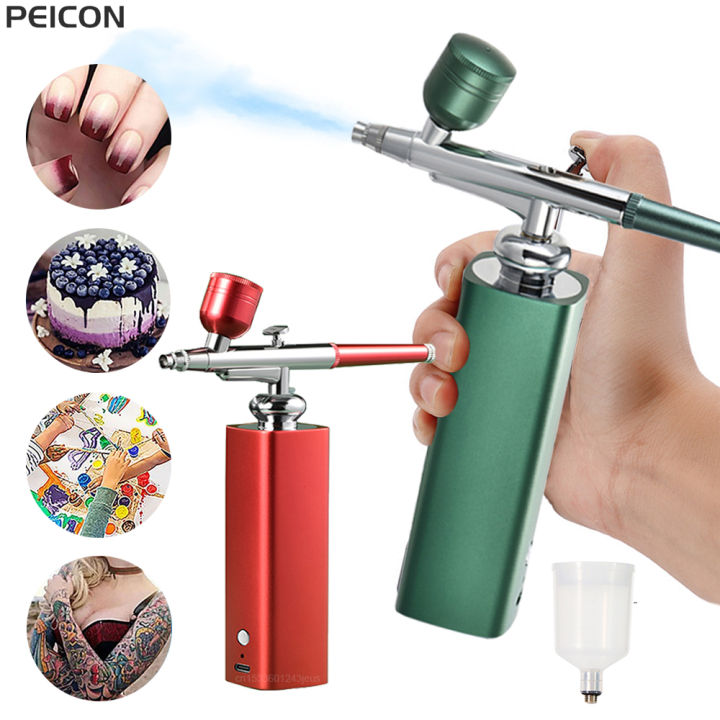 Nail Airbrush Air Compressor Portable Airbrush For Nail Cake Tattoo ...