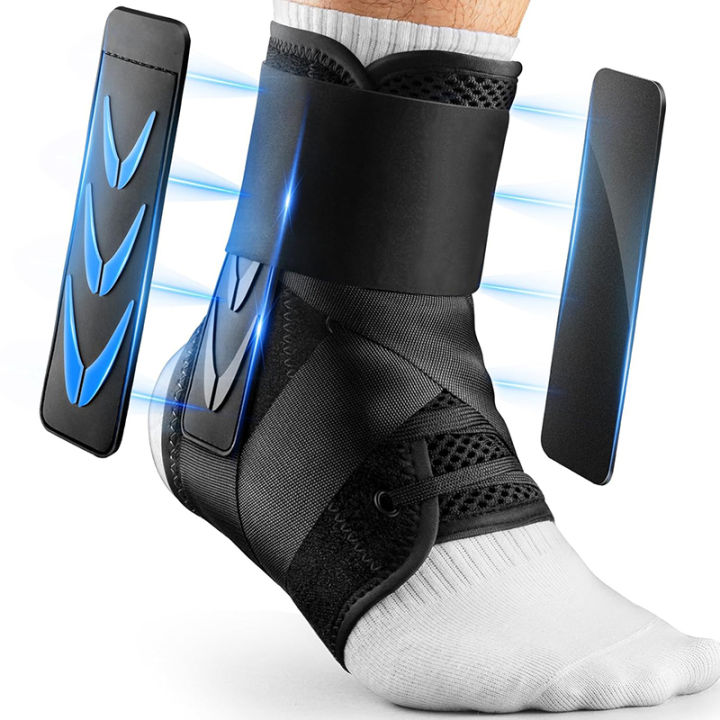 Quick Lace Up Ankle Brace with Side Stabilizing Pads Adjustable ...