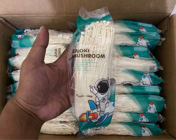 Jamur enoki fresh Import 1 pack 100g | Lazada Indonesia