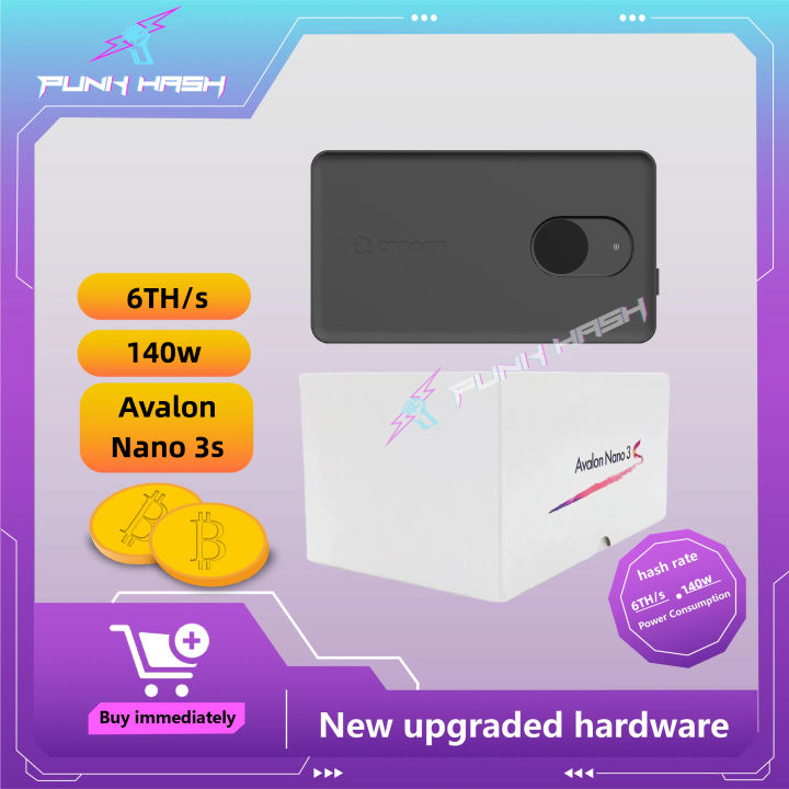 Canaan Avalon Nano 3S 6TH/S Bitcoin Mining Machine with Cannan Adapter Avalon Nano3s | Lazada PH