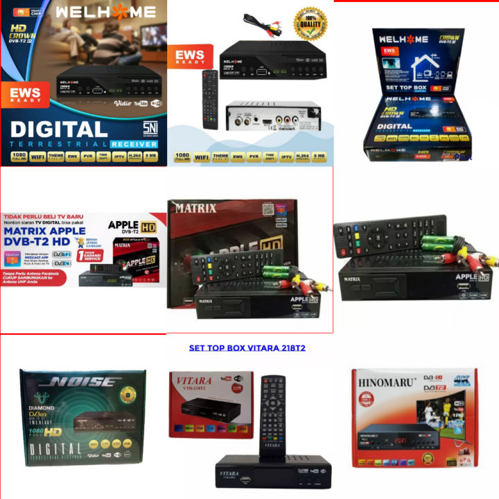 Set Topbox Tv Digital DVB T2 EWS HD tv tabung analog ke digital set box ...