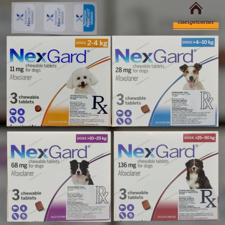 NexGard Chewable Tablet for Dog (with free sticker) Anti-Ticks&Fleas ...