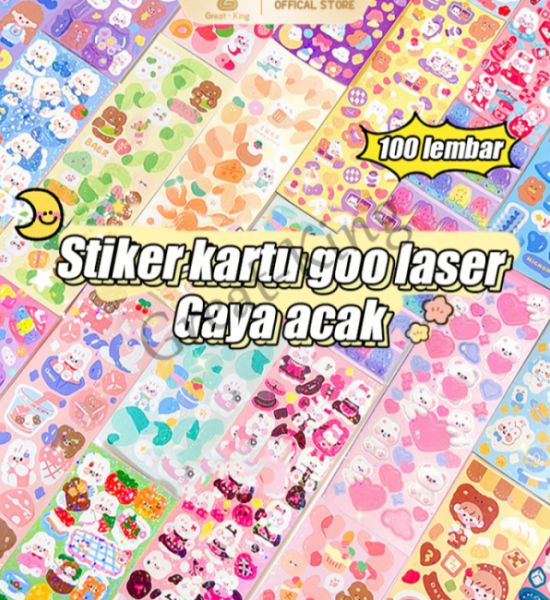 100/60/50 Sheets Various Cartoon Shiny Stickers Set Student Decorative ...