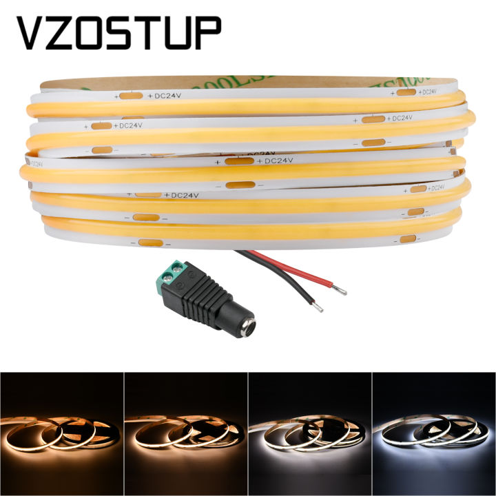 COB LED Strip Light 480 LEDs High Density Flexible 8mm FOB Tape Lights ...