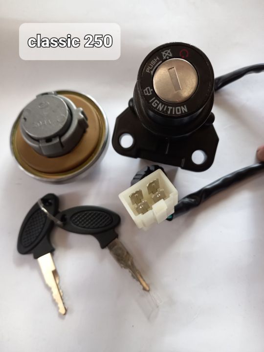 classic 250 ignition switch assembly w/ gas tank cup(rusi) | Lazada PH